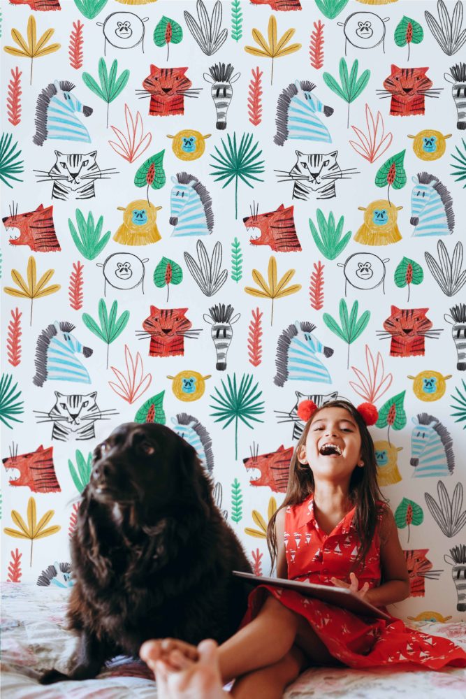 Papier peint : animaux colorés pour enfant - Wellpapers