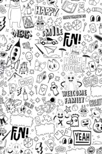 Papier peint à colorier : Happy - Wellpapers