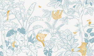 Papier Peint - Jungle Bicolore 🦜 - Wellpapers