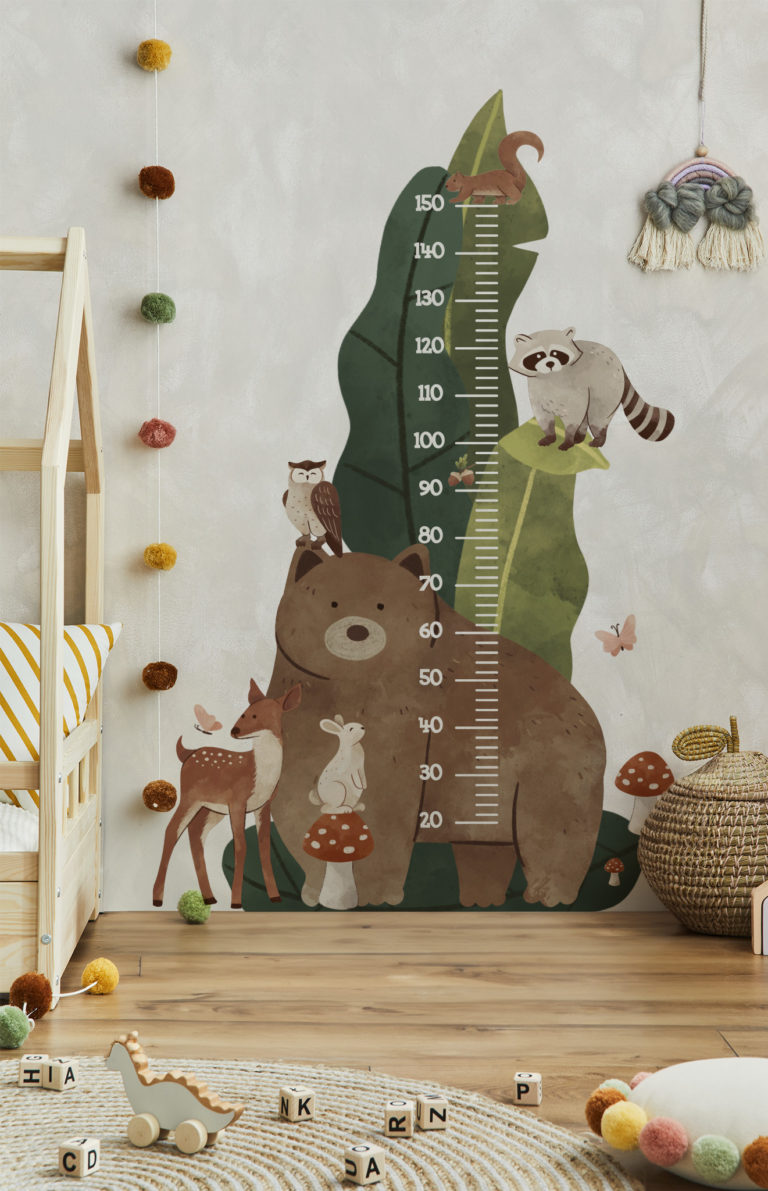 Stickers toise animaux de la fôret - Wellpapers